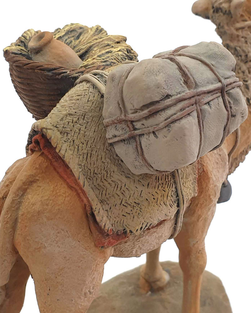 Camel with several baskets